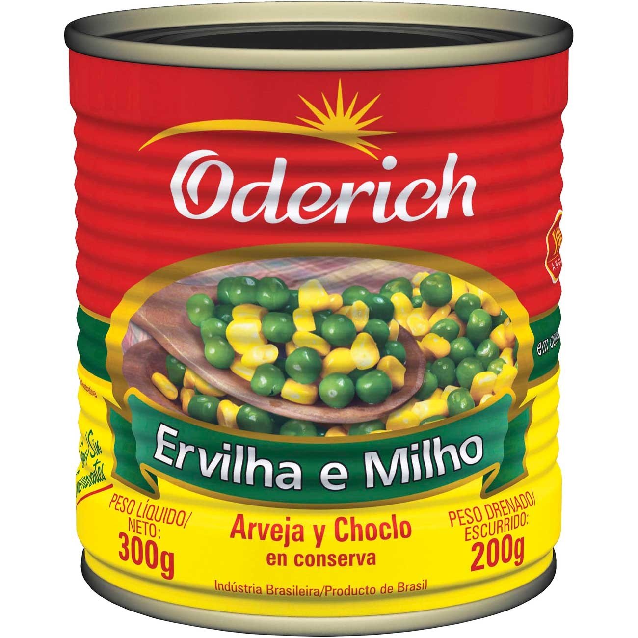 Dueto em Conserva Ervilha/Milho Oderich Embalagem 200g Dueto em Conserva Ervilha/Milho Oderich Embalagem 200g