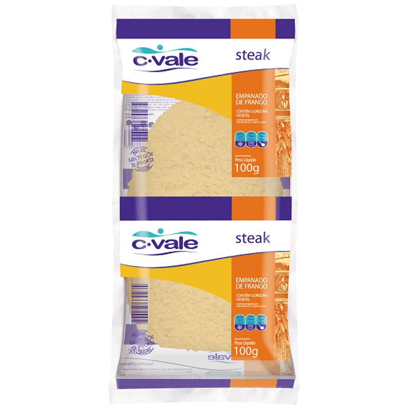 Steak de Frango Empanado C Vale 100g Steak de Frango Empanado C Vale 100g