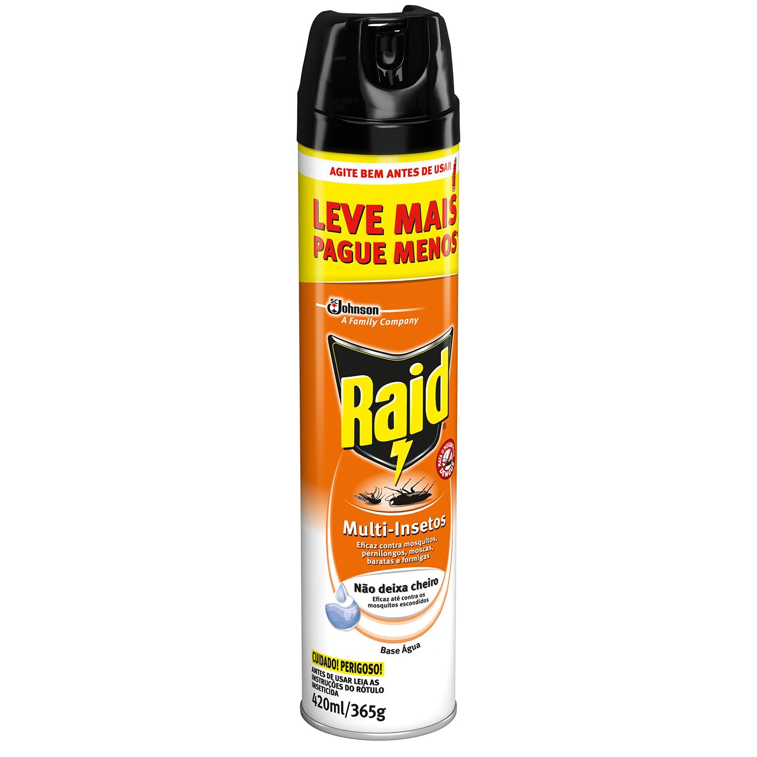 Inseticida Aerossol Raid Multi-insetos Base Água 420ml