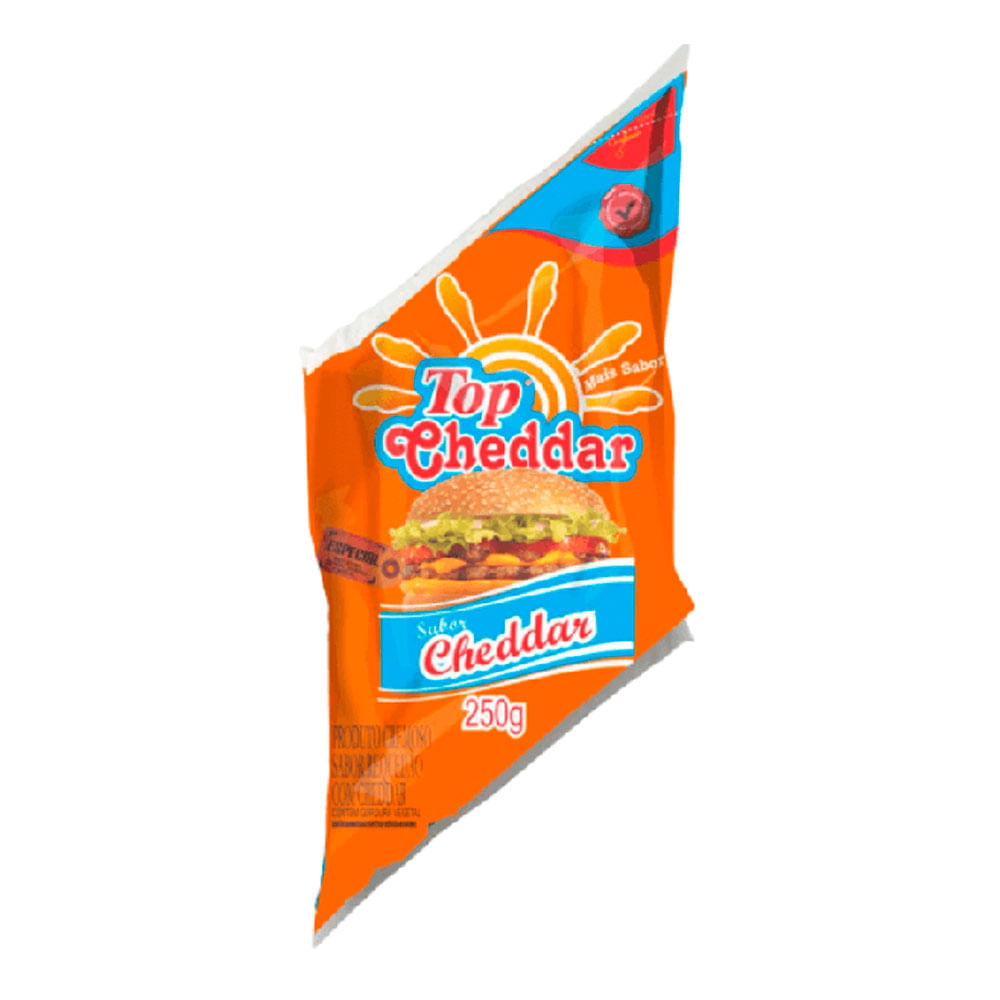 Requeijao Cremoso sabor Cheddar Top Cheddar Embalagem 250g Requeijao Cremoso sabor Cheddar Top Cheddar Embalagem 250g