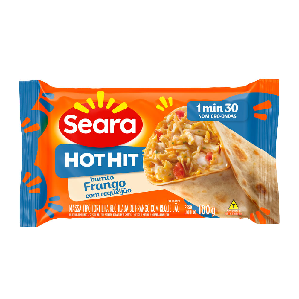 Burrito Hot Hit de Frango com Requeijão Seara 100g