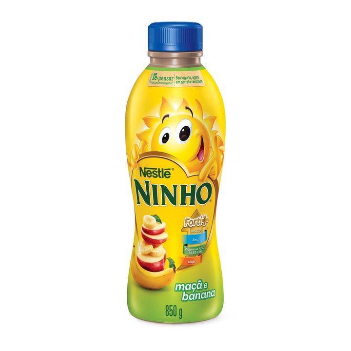 Iogurte sabor Maçã e Banana Nestlé Ninho 850g Iogurte sabor Maçã e Banana Nestlé Ninho 850g