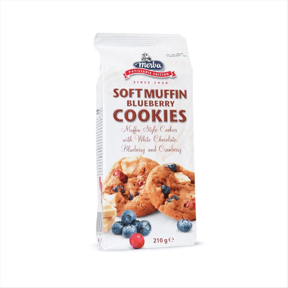 Biscoito Cookies Soft Muffin Blueberry Merba 200g